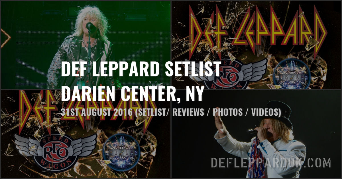 Def Leppard Darien Center, NY, USA 2016 Setlist